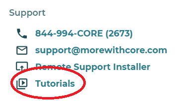 Where can I find Core tutorials? – Core Support